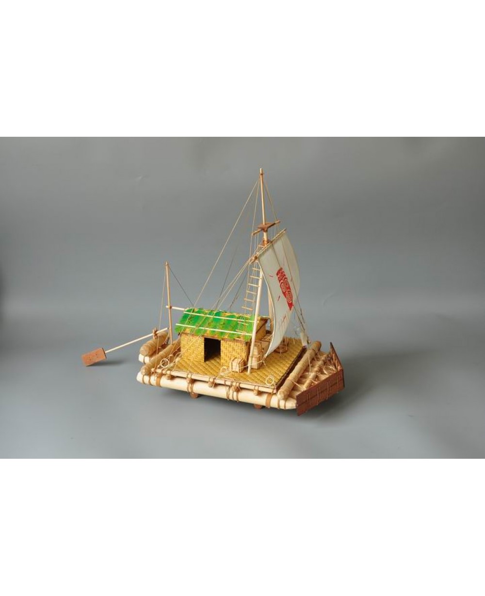 Kon-Tiki Raft Scale 1/18 15.8" Wood Model Ship Kit Model ship