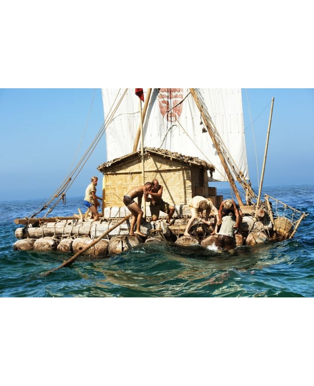 Kon-Tiki Raft Scale 1/18 15.8" Wood Model Ship Kit Model ship
