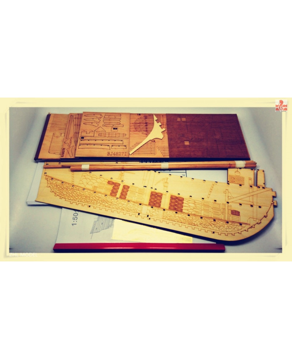 Mayflower Full rib Cross Section Scale 1/48 25" Wooden Model Ship Kit