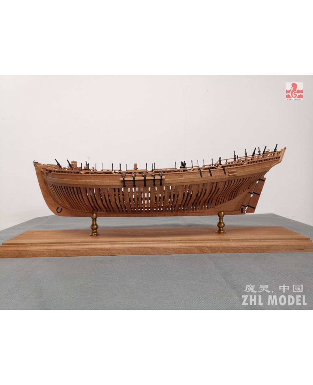 Naval Cutter HMS Alert 1777 1:48 520mm 20.4" POF Wooden Model