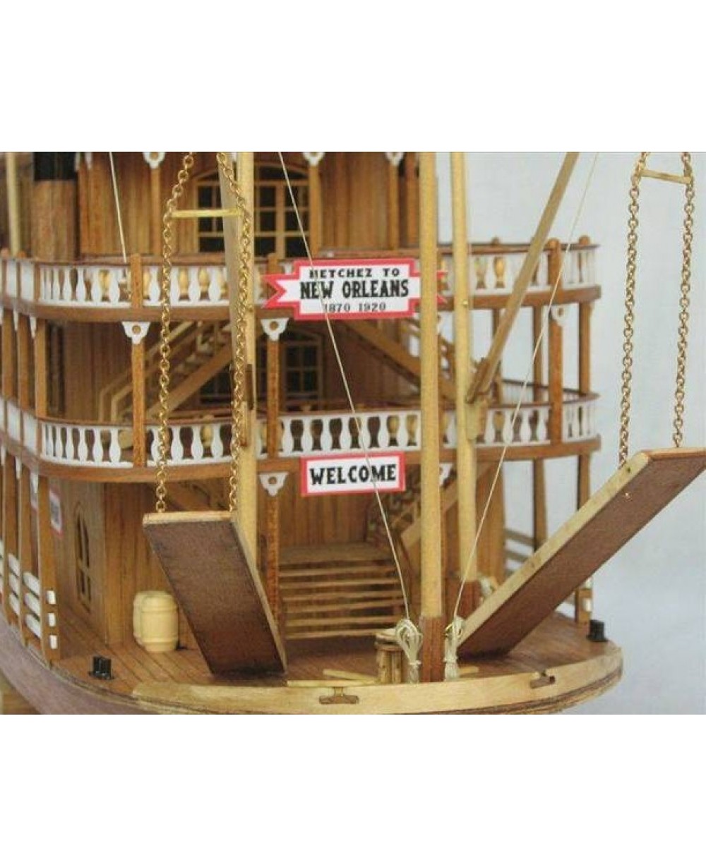 USS MISSISSIPPI 1870 Scale 1/100 21 inch wood ship model kit steamboat