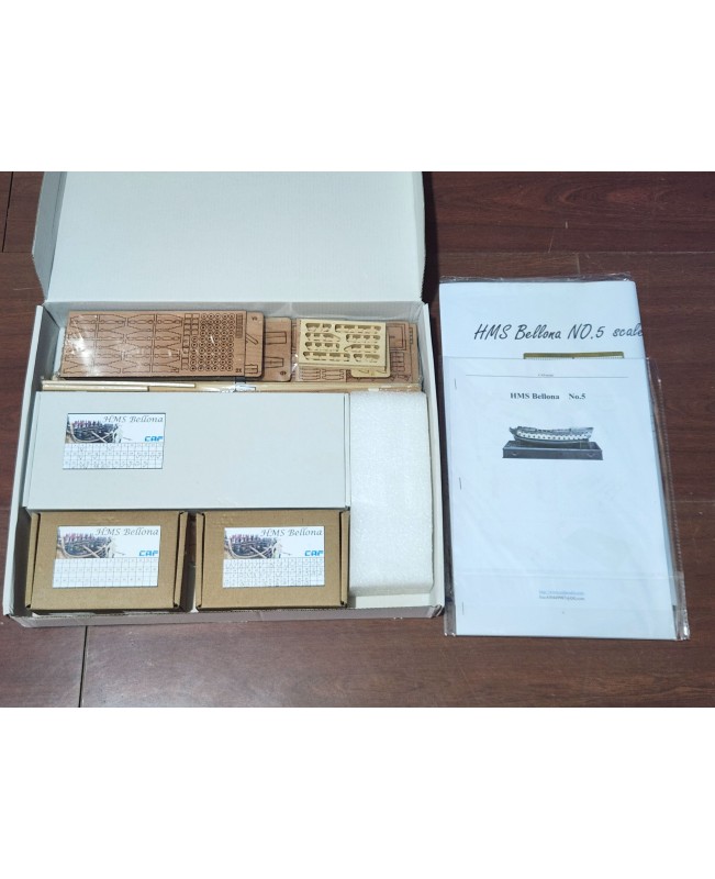 Fifth session only,HMS Bellona Scale 1/48 1250mm 74 gun battleship Wood ...