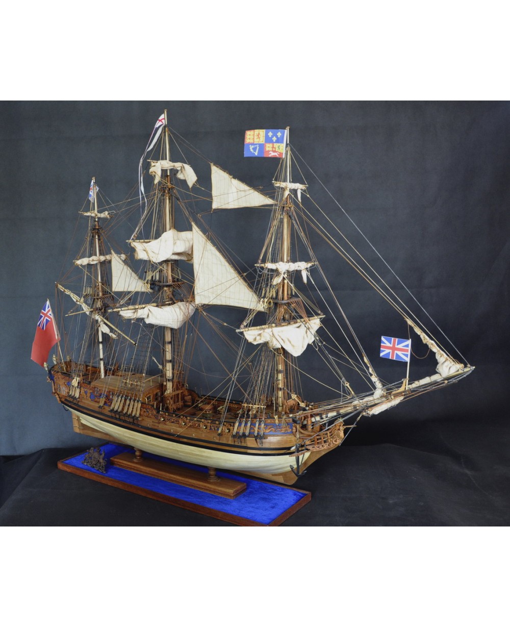 HMS Royal Caroline 1749 with mast 1/30