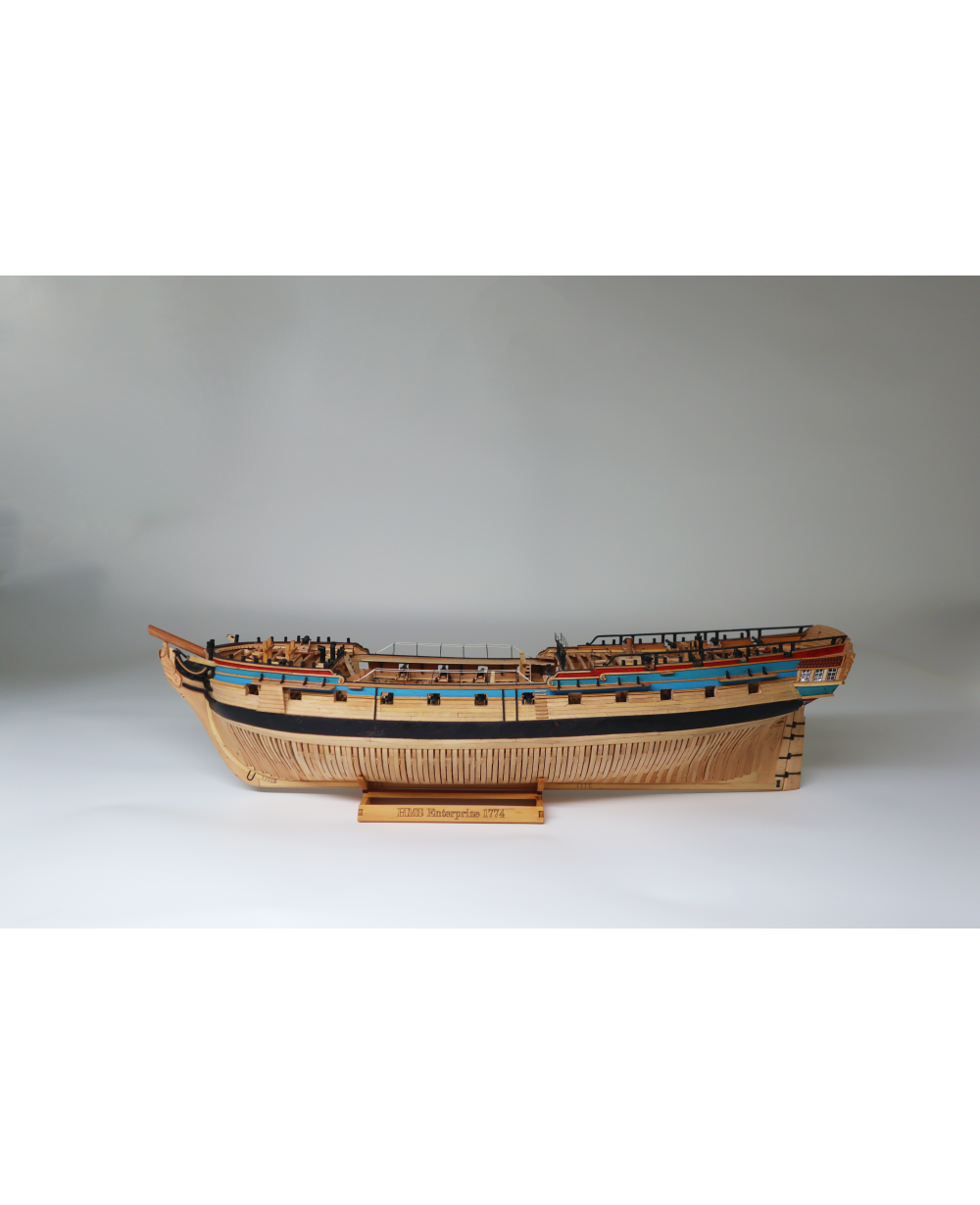 HMS Enterprize 1774 1:96 450mm 17" Sailing Vassel POF Wooden Model Ship Kit